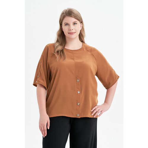 Блуза  Olsi, размер 50, коричневый