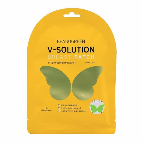 Пластырь для подтяжки груди V-Solution Breast Patch, 40гр, BeauuGreen, 8809389037698