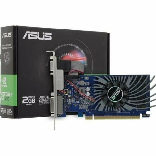 Видеокарта Asus PCI-E GT730-2GD3-BRK-EVO NVIDIA GeForce GT 730 2048Mb 64 DDR3 902/1800 DVIx1 HDMIx1 CRTx1 HDCP Ret