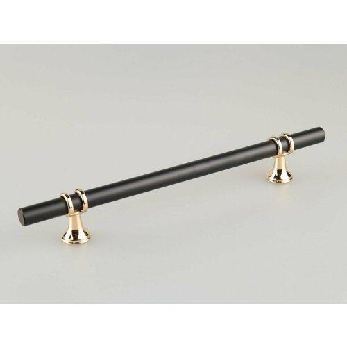 Ручка-скоба мебельная BRANTE 160 мм RS.1016. A.160. BK черный-золото, комплект 8 шт, ручка для шкафов