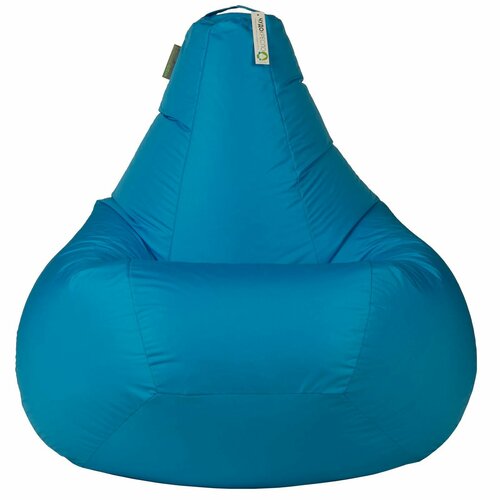 Кресло мешок Груша Оксфорд голубой 140х90 размер XXXL, Чудо Кресло, ручка, люверс, молния, непромокаемый пуфик мешок для дома, для улицы