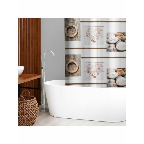 Штора для ванной комнаты «Гармония», 180×180 см