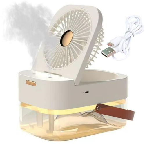 Мини вентилятор Fan with, настольный кондиционер с увлажнителем воздуха, белый
