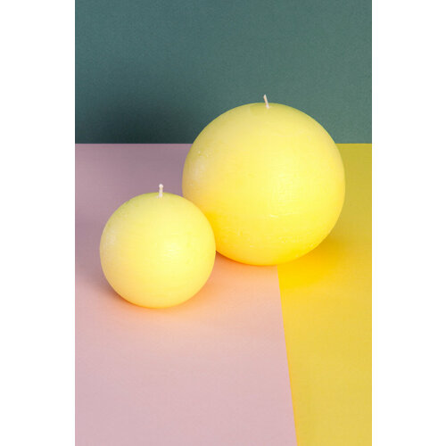 Набор декоративных свечей Crystal Trees "Лимонное счастье", 2шт, форма шар, (н-р №28)