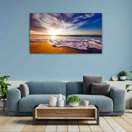 Картина на холсте 60x110 LinxOne "Закат калифорния песок небо" интерьерная для дома / на стену / на кухню / с подрамником