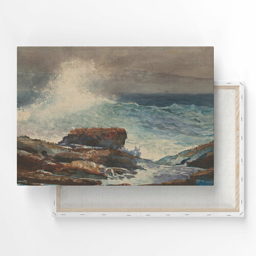 Картина на холсте, репродукция / Уинслоу Хомер - Incoming Tide, Scarboro, Maine / Размер 60 x 80 см