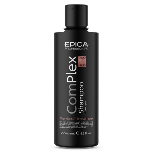 Epica Professional ComPlex PRO Shampoo pH 5.5 - Шампунь для защиты и восстановления волос с комплексом FiberHance™ bm, церамидами и протеинами шёлка 250 мл