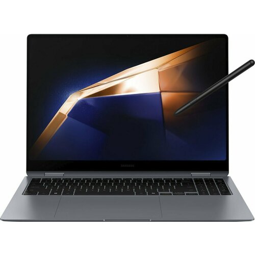 16" Ноутбук 2024 Samsung Galaxy Book 4 Pro 360 NP960QGK-KG1, сенсорный AMOLED 2880x1800 120Hz, Intel Core Ultra 7, 16 ГБ RAM LPDDR5X, 1024 ГБ SSD, русская клавиатура