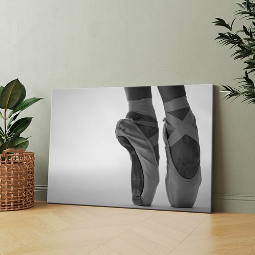 Картина на холсте (Грязные пуанты балерины) 50x70 см. Интерьерная, на стену.