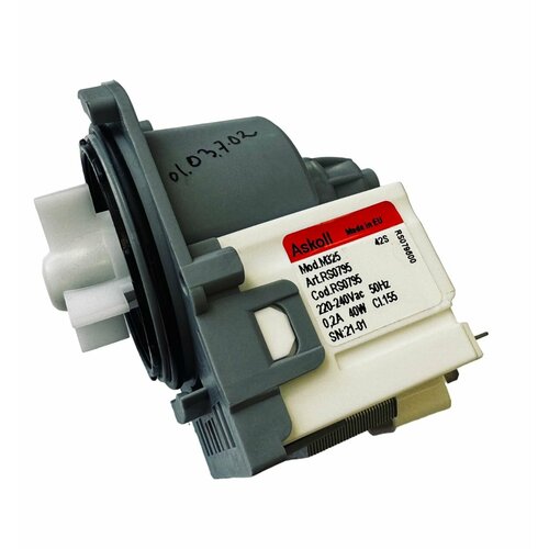 Насос стиральной и посудомоечной машины Askoll M325 40W на защелках Electrolux, Zanussi, AEG