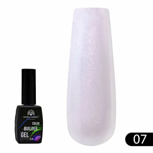 Цветной гель для ногтей Global Fashion, Color Builder Gel №07, 12 мл