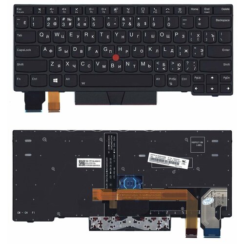 Клавиатура для ноутбука Lenovo ThinkPad X13 Yoga Gen 1 черная с подсветкой