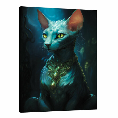 Интерьерная картина 50х70 "Сфинкс в роли кошки"