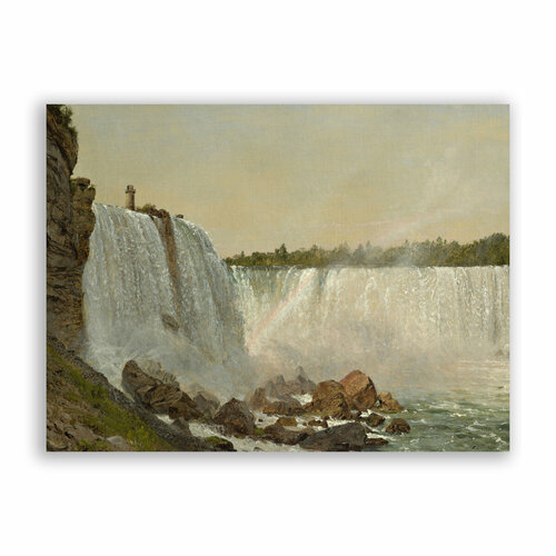 Картина на холсте, репродукция / Фредерик Эдвин Чёрч - Niagara Falls / Размер 30 x 40 см