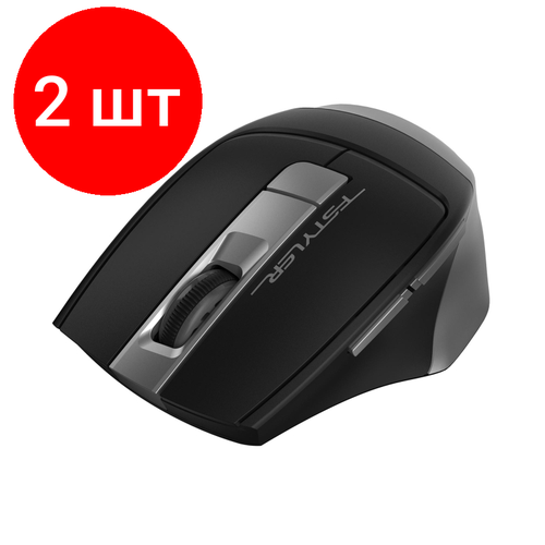 Комплект 2 штук, Мышь компьютерная A4Tech Fstyler FG35S серый/черный/2000dpi/WLS/5but