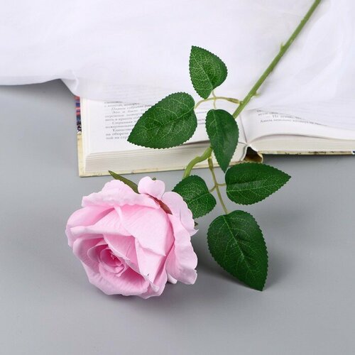 Poetry in flowers Цветы искусственные "Роза чайная экстра" d-7 см 44 см, розовый