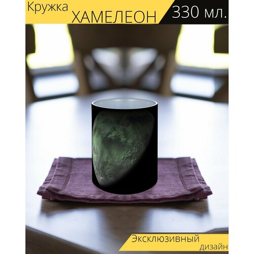 Кружка хамелеон с принтом "Планета, пространство, астрономия" 330 мл.