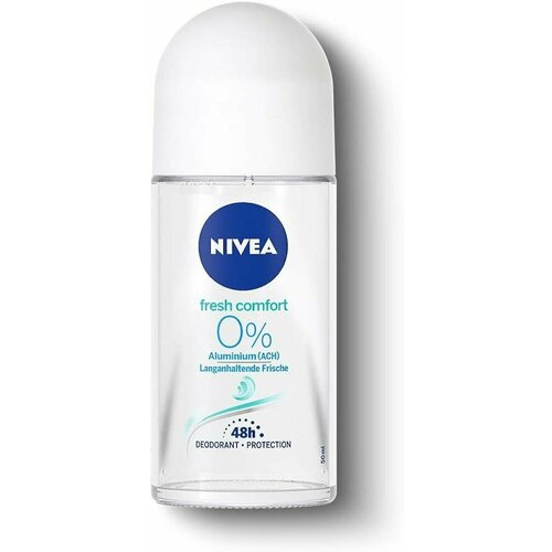 Дезодорант шариковый Nivea Fresh Comfort 48h, без солей алюминия, с маслом авокадо и натуральными экстрактами, 50 мл (из Финляндии)