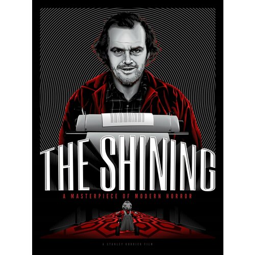 Плакат, постер на холсте Сияние (The Shining, 1980г). Размер 21 на 30 см