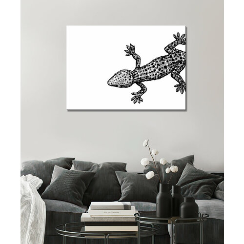Картина -Геккон, геккон арт, ящерица, ящерица арт (3) 50х70