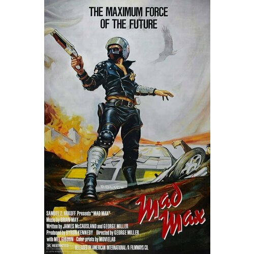 Плакат, постер на холсте Безумный Макс (Mad Max, 1979г). Размер 30 х 42 см
