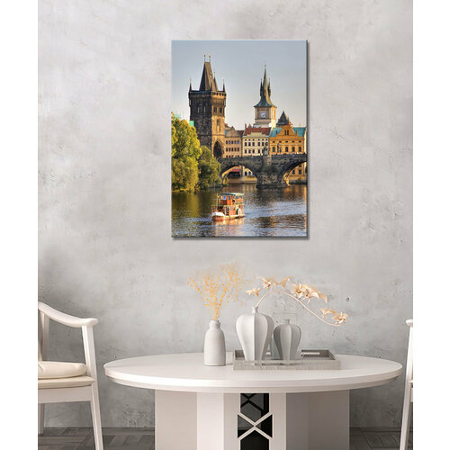 Картина на холсте для интерьера - "Карлов мост, Прага 3 60х80"
