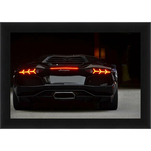 Плакат, постер на холсте Lamborghini Aventador. Размер 42 х 60 см