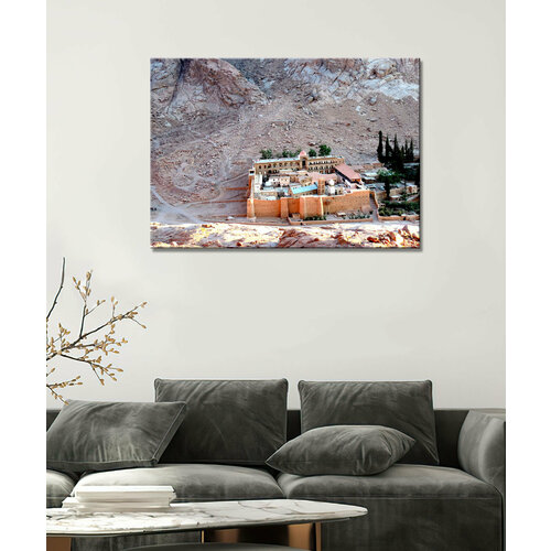 Картина/Картина на холсте для интерьера/Картина на стену/Картина для кухни/ - Египет/Монастырь Святой Екатерины и Гора Синай (2) 50х70