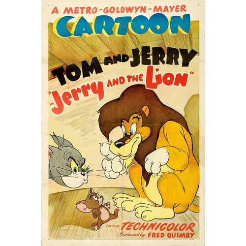 Плакат, постер на холсте Том и Джерри (Tom and Jerry). Размер 21 х 30 см