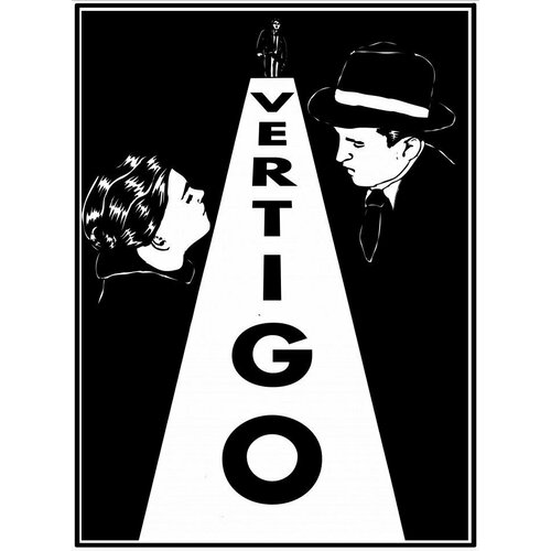 Плакат, постер на бумаге Vertigo/Головокружение. Размер 60 х 84 см