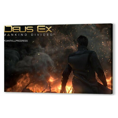Плакат, постер на холсте Deus Ex: Mankind Divided. Размер 21 х 30 см
