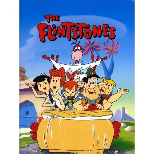 Плакат, постер на холсте The Flintstones/Флинтстоуны/. Размер 21 х 30 см
