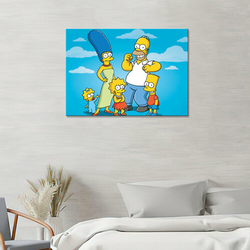 Интерьерная картина на холсте - Симпсоны Simpsons Семья 20х30