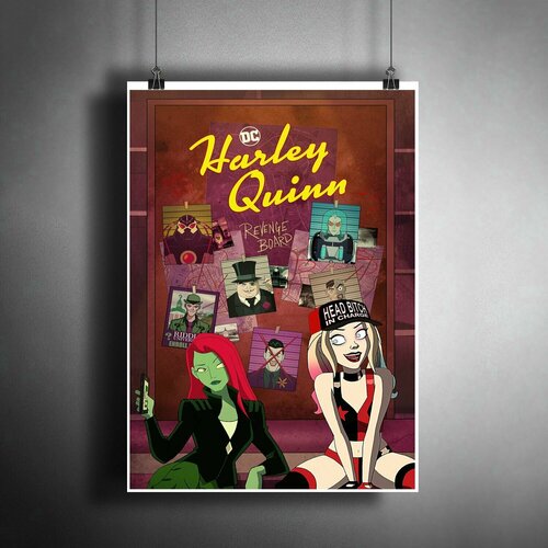 Постер плакат для интерьера "Мультсериал: Харли Квинн (Harley Quinn). Комиксы DC" / Декор дома, офиса, комнаты, квартиры, детской A3 (297 x 420 мм)