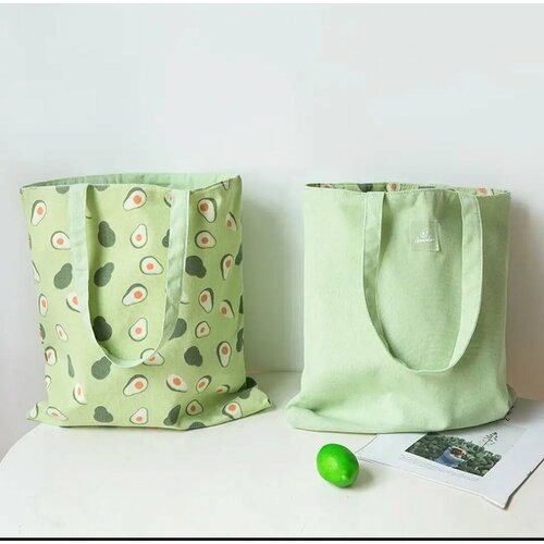Сумка шоппер  bag_2color_avocado, фактура плетеная, рельефная, стеганая, матовая, зернистая, зеленый