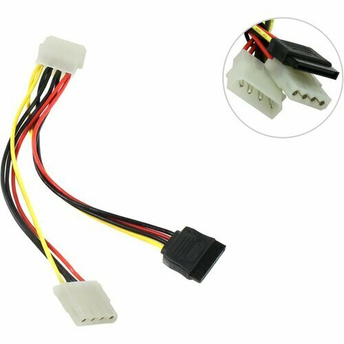 Переходник Molex - SATA Gembird 1big to 1SATA+1big