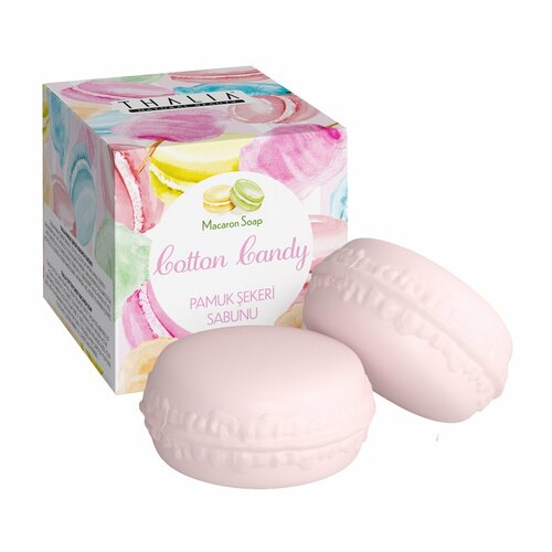 THALIA NATURAL BEAUTY Macaron Soap Cotton Candy Мыло с ароматом сахарной ваты, 100 г