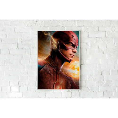 Плакат без рамы Флеш/DC/The Flash/ Плакат на стену 21х30 см / Постер формата А4