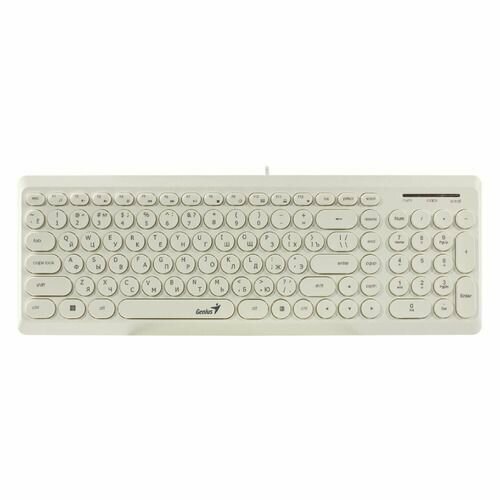 Клавиатура Genius SlimStar Q200, USB, белый [31310020412]
