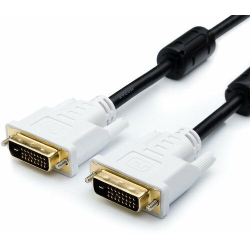 Кабель DVI 3 м (DVI-D Dual link, 24 pin, пакет) ATcom DVI-D (m) - DVI-D (m) 3 м (AT9148)