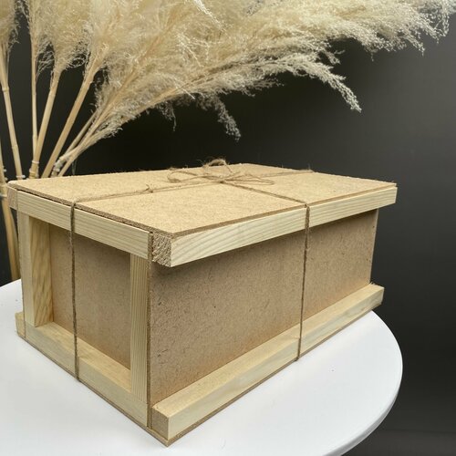 Ящик деревянный для хранения, посылки, подарка (строганная сосна)