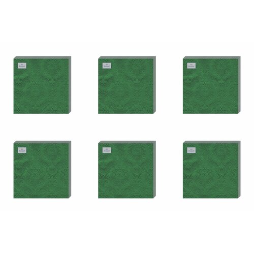 Bouquet Салфетки бумажные Art rondo барокко Темно-зеленый, 16 шт, 6 уп.
