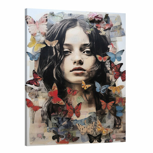 Интерьерная картина 50х70 "Портрет девушки с мечтами"