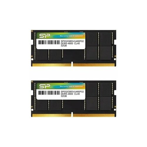 Модуль памяти Silicon Power 64GB 4800МГц DDR5 CL40 SODIMM (KIT of 2) 2Gx8 DR