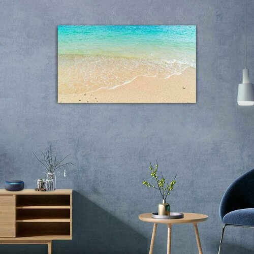 Картина на холсте 60x110 LinxOne "Песок море sand summer sea" интерьерная для дома / на стену / на кухню / с подрамником