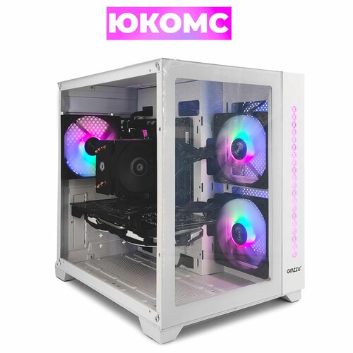 Игровой PC юкомс Ryzen 5 2600, RX 6800 XT 16GB, HDD 1TB, SSD 1TB, 32GB DDR4, БП 600W, win 10 pro, White cube case