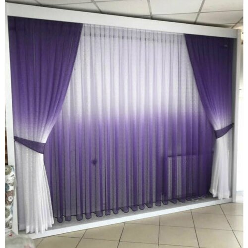 Тюлевые шторы СИЯН-1 (шир. 700 см х выс. 260 см ) Цвет фиолетовый