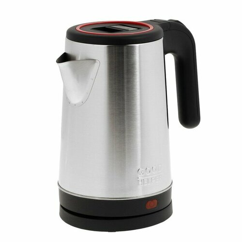 Чайник электрический GOODHELPER KS-18B07, металл, 1.8 л, 1800 Вт, серебристо-чёрный (комплект из 2 шт)