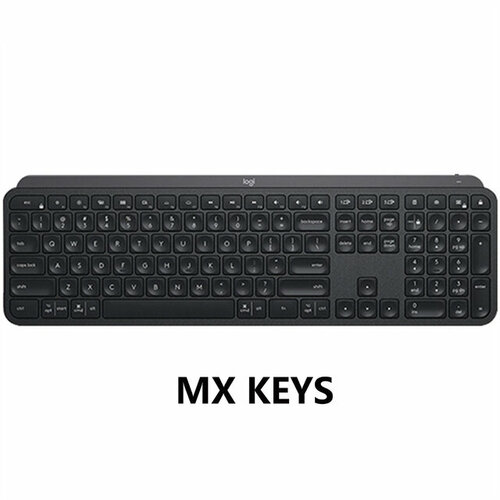 Беспроводная клавиатура Logitech MX Keys с интеллектуальной подсветкой + адаптер USB-C, Bluetooth / подключение 3 устройства / US Int (RU гравировка)