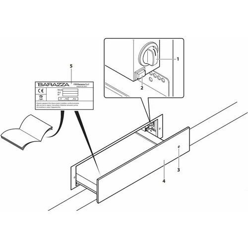 Встраиваемый подогреватель посуды Barazza 1CEEVEN, матовый черный